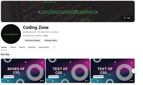 Youtube Newcontent Codingcommunity Videocontent Coding Programming Muhammad Hassan