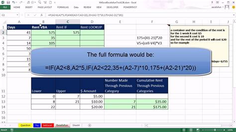 mr excel and excelisfun trick 136 variable rent calculation based on