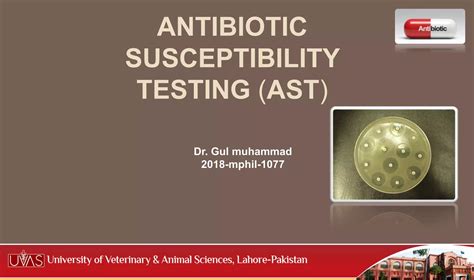 Antibiotic Sensitivity Testing Ast Pptx