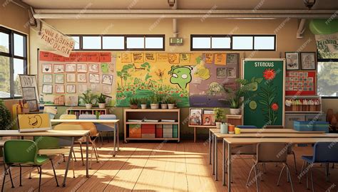 Premium Ai Image An Ecofriendly Classroom With Solar Panels A Compost