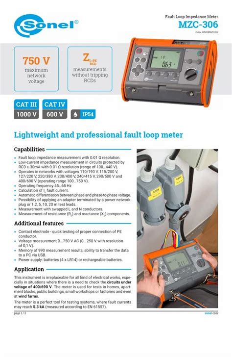 Plastic Digital Sonel Mzc 20e Fault Loop Impedance Meter At ₹ 76800 In Vadodara