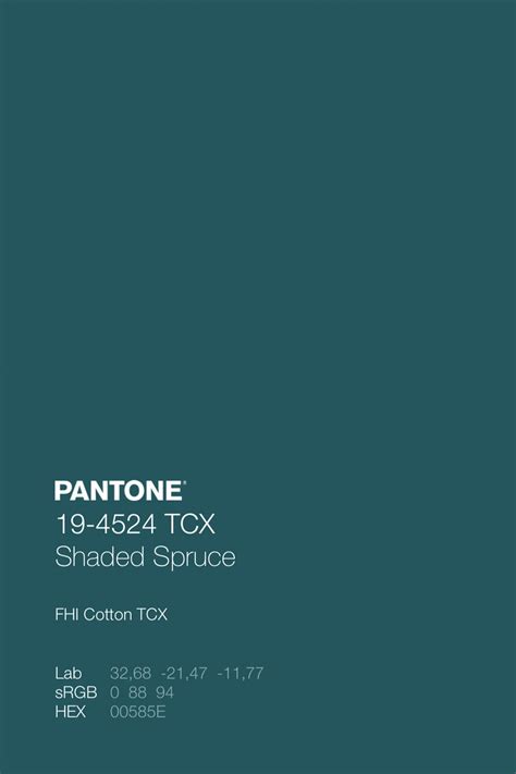 Pantone 19 4524 Tcx Shaded Spruce Color Code Lab Srgb Hex Pantone Colour Palettes Brand Color Pantone 19 4524 Tcx Shaded Spruce Color Code Lab Srgb Hex Pantone Colour Palettes Brand Color