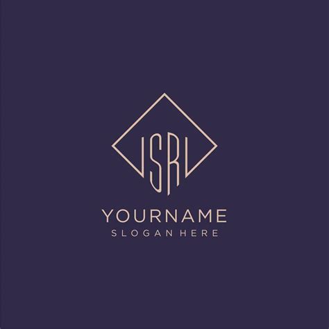 Initials Sr Logo Monogram With Rectangle Style Design 27933178 Vector