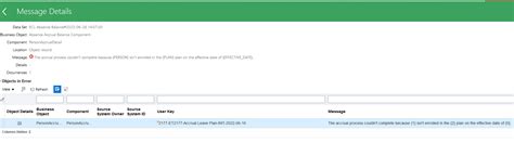Unable To Upload Absence Balance Via Hdl Or Hsdl — Cloud Customer Connect