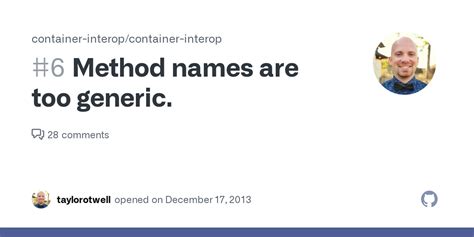 Method Names Are Too Generic · Issue 6 · Container Interopcontainer