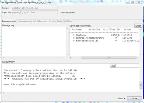 solver error optistruct altair products altair community