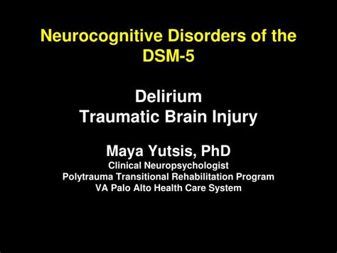 Ppt Neurocognitive Disorders Of The Dsm 5 Powerpoint Presentation Id 2628492