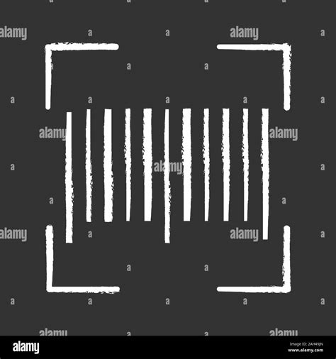 Traditional Barcode Chalk Icon Linear Code Scanning One Dimensional