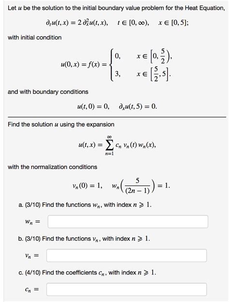 Solved Let U Be The Solution To The Initial Boundary Value Chegg