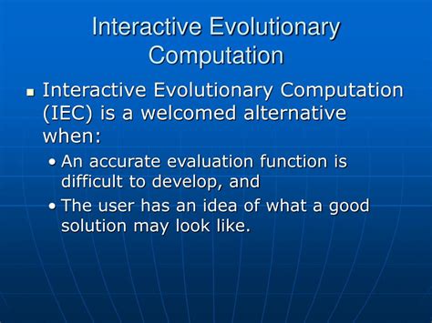 Ppt Interactive Evolutionary Computation Powerpoint Presentation