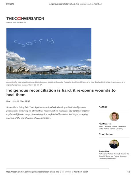 Indigenous Reconciliation Challenges And Nation Building