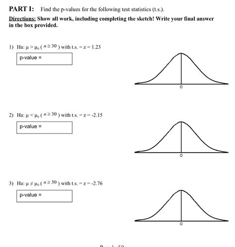 Solved Part I Find The P Values For The Following Test