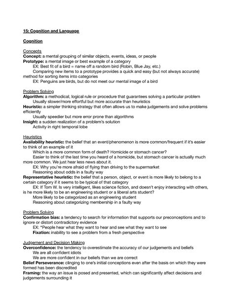 15 Cognition And Language 15 Cognition And Language Cognition