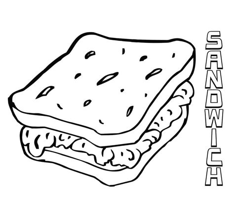 샌드위치 색칠 공부 Kr에서 무료 색칠 공부