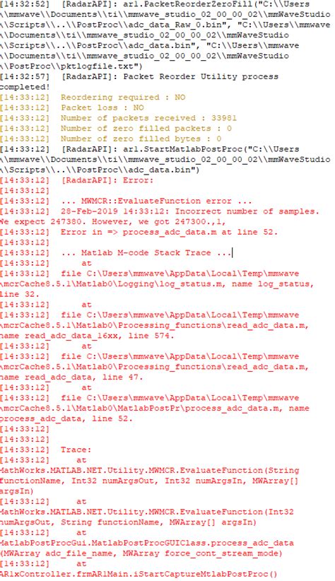 IWR BOOST Radar Studio Postproc Sensors Forum Sensors TI E E Support Forums