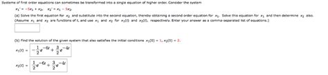 Solved Systems Of First Order Equations Can Sometimes Be