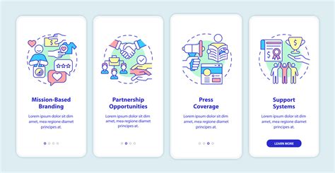 Advantages For Social Entrepreneurship Onboarding Mobile App Page Screen Walkthrough 4 Steps