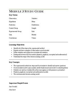 Module Study Guide Environmental Science By Butterflies And Bridges