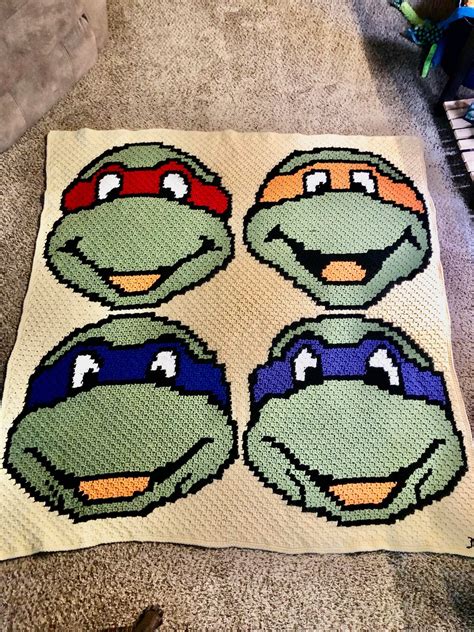 Free Crochet Pattern For Ninja Turtle Blanket Crochet Road Blanket