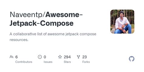 github naveentp awesome jetpack compose a collaborative list of