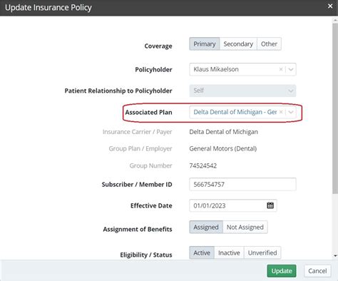 How To Mark An Insurance Plan As Inactive Carestream Dental