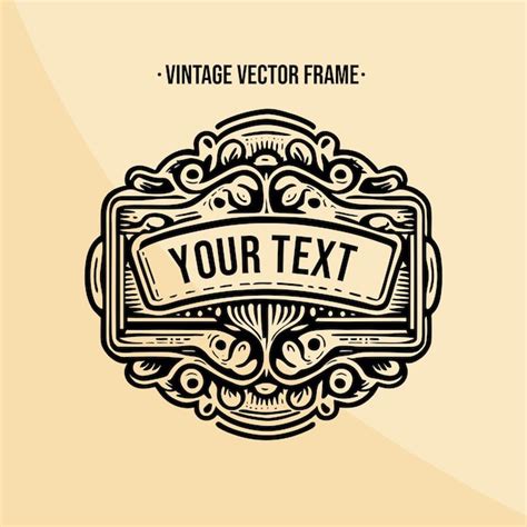 Premium Vector Vintage Frame For Writing Text Of Message