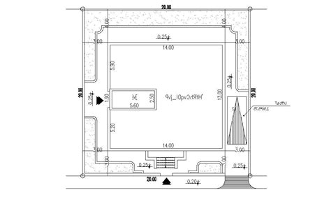 Survey Plot And Building Demarcation Plan With Parking Dwg File