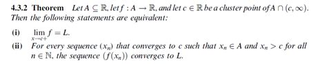 Solved Theorem Let A CR Letf A R And Let C R Be Chegg