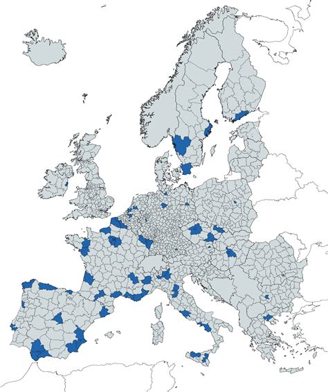 Nuts 3 Regions In Eu With Population Over 1 Million Uk Excluded R