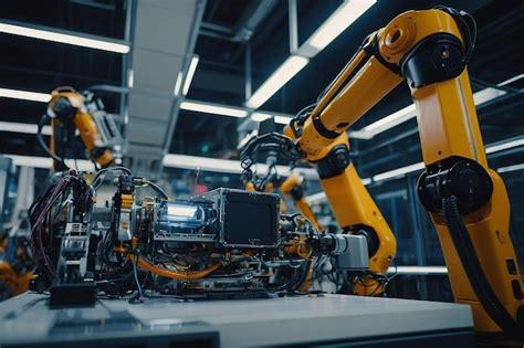 University Robotics Lab With Automated Systems Premium Ai Generated Image