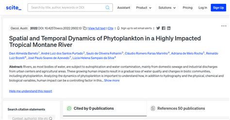 Spatial And Temporal Dynamics Of Phytoplankton In A Highly Impacted