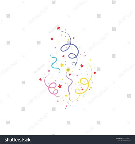 Exploding Party Popper Confetti Vector Llustration Stock Vector Royalty Free 1973294312