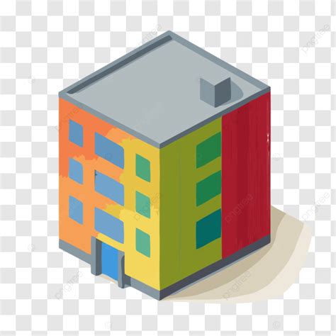 다채로운 건물의 그림 벡터 흰색 배경에 건물의 단순한 다채로운 아이콘 그림자 없음 작은 프레임 중앙 Png 일러스트 및 벡터 에 대한 무료 다운로드 Pngtree