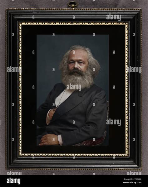 Portrait Of Karl Marx Year 1875 Before 24th August Place London