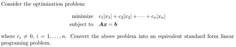 solved consider the optimization problem minimize c1111