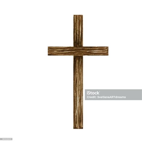 Ilustración De Cruz Cristiana De Madera Iglesia Católica Cruzada