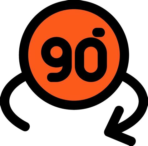 Rotate Angle 90 Line Filled Icon 36621936 Vector Art At Vecteezy