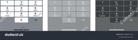 Smartphone Dial Keypad Numbers Letter Set Stock Vector Royalty Free