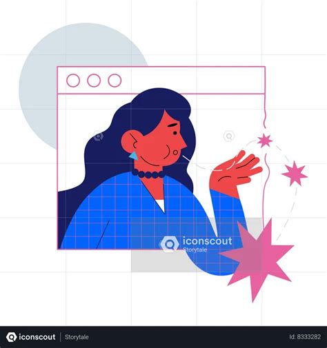 woman successful sent a message illustration free download design