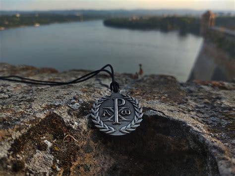 Chi Rho Monogram Wreath Vintage Jewelrychristian Monogram Of Etsy