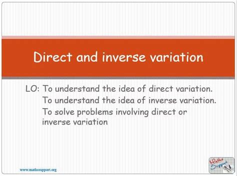 Maths Ibai 254 Direct And Inverse Variation Models