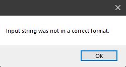 Input String Was Not In A Correct Format Error Issue 6542 SubtitleEdit Subtitleedit GitHub