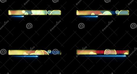 Progress Bar Four Pagkage With Laser Shoot Animation Loading Bar Red Fill Tone Motion On Blur