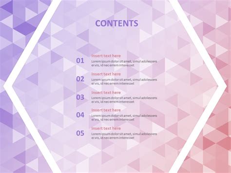 보라색과 분홍색 삼각형 패턴 배경 무료 프리젠테이션 템플릿