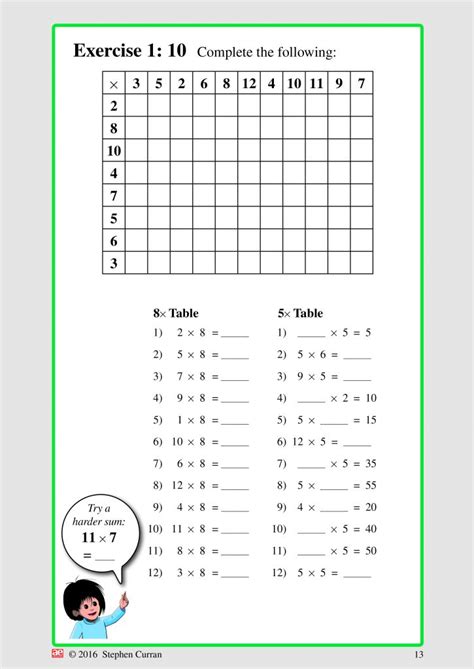 Ks2 Times Tables Workbook 1 Ae Publications