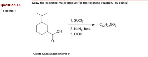 Solved Draw the expected major product for the following | Chegg.com