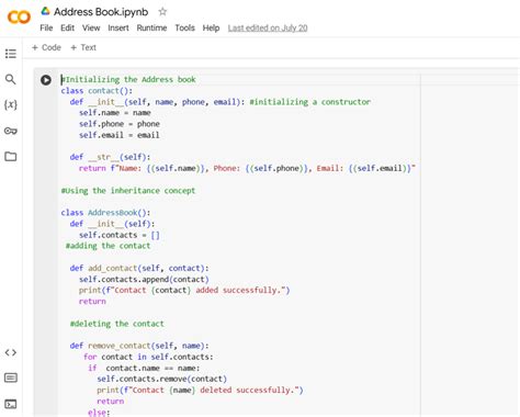 address book using python
