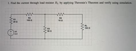 Solved Find The Current Through Load Resistor R By Chegg Com