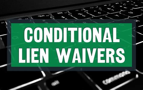 Lien Waiver Language Conditional Ncs Credit