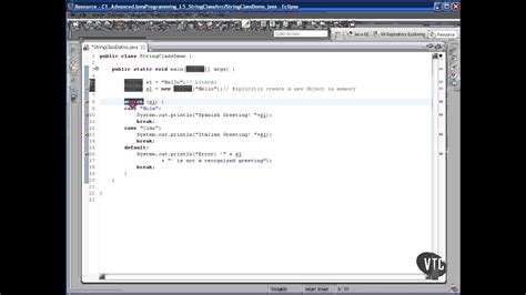 Advanced Java Tutorial The String Class Youtube